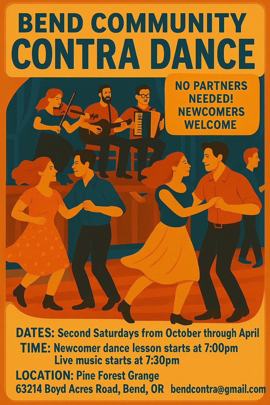 Bend Community Contra Dance – Contra Dancing and Live Music in Bend Oregon